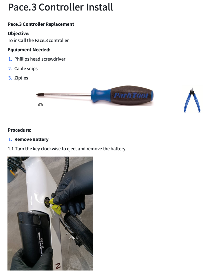 Pace 350.3 Controller Install – Aventon