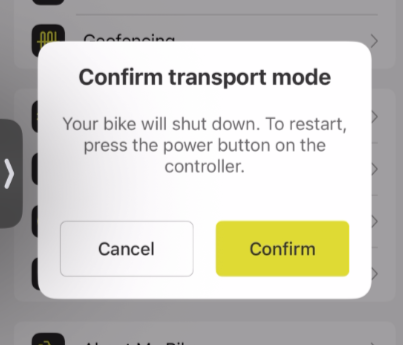 Using Transport Mode (ACU Bikes Only) – Aventon